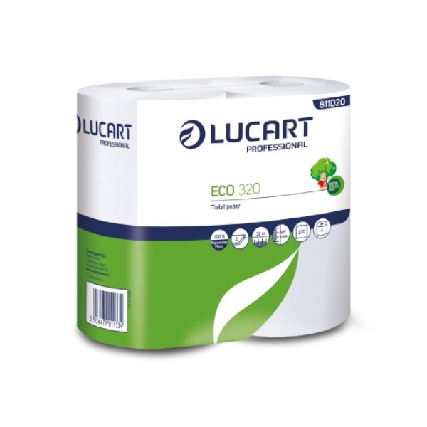 Lucart professional Eco 320 Toilet paper standard rolls 36 rolls